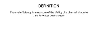 REVISION AS CAMBRIDGE GEOGRAPHY: RIVERS - CHANNEL EFFICIENCY | PPT