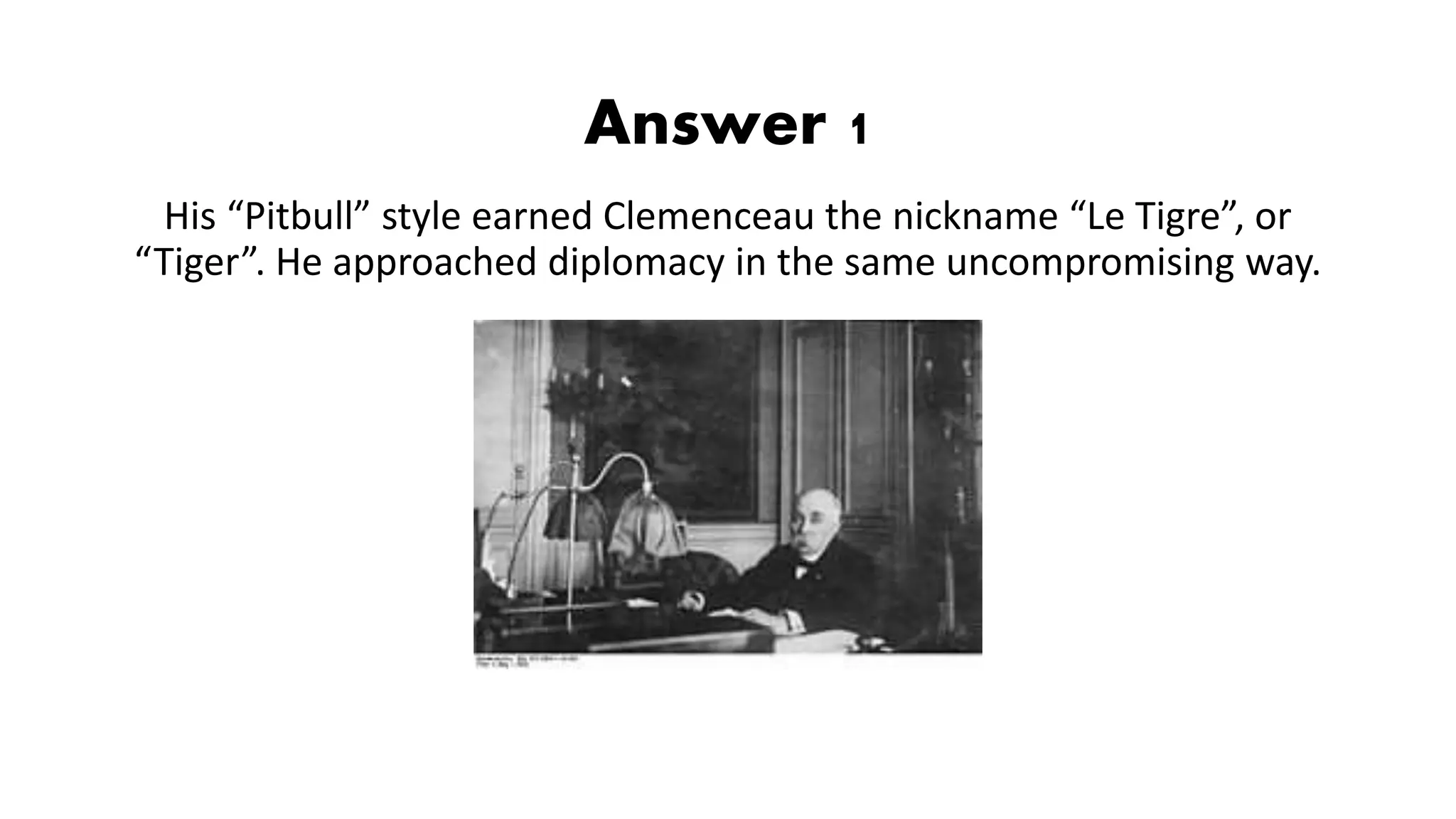 REVISION IGCSE CAMBRIDGE HISTORY: GEORGES CLEMENCEAU | PPTX