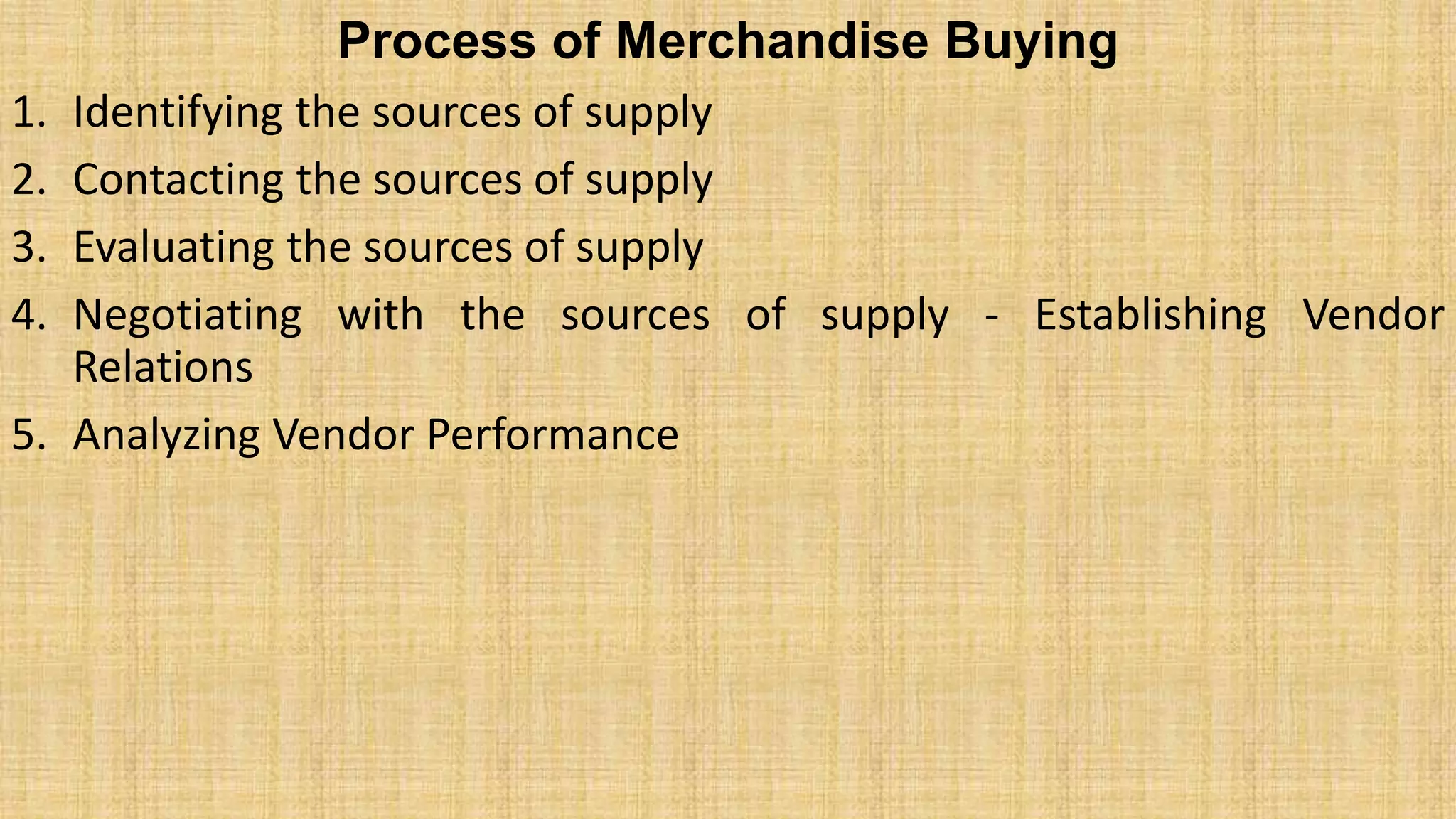 14. Merchandise Management | PPTX