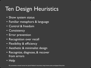 Design heuristics 1 | PDF