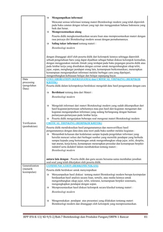 14.rpp 9 s2 bab7 bioteknologi dan produksi pangan | PDF