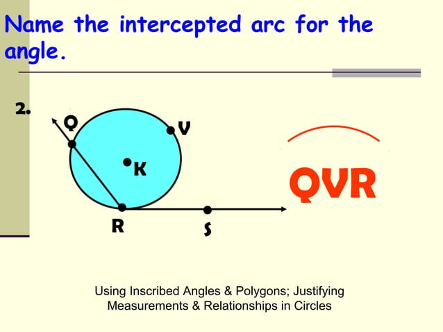 14 1 inscribed angles and intercepted arcs | PPT | Physics | Science