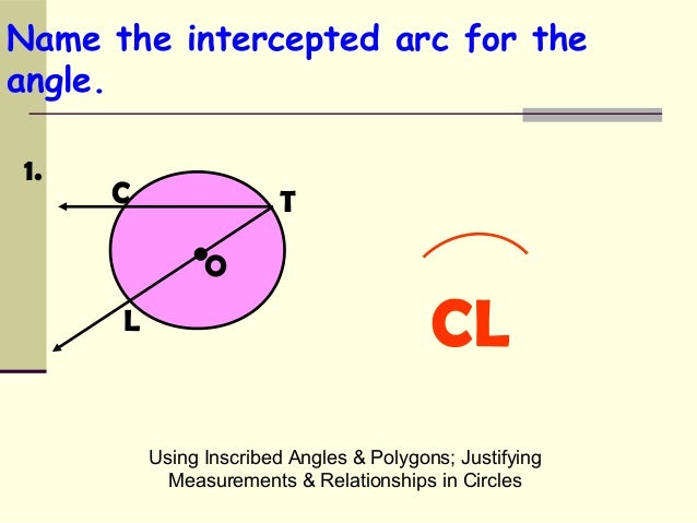 14 1 inscribed angles and intercepted arcs