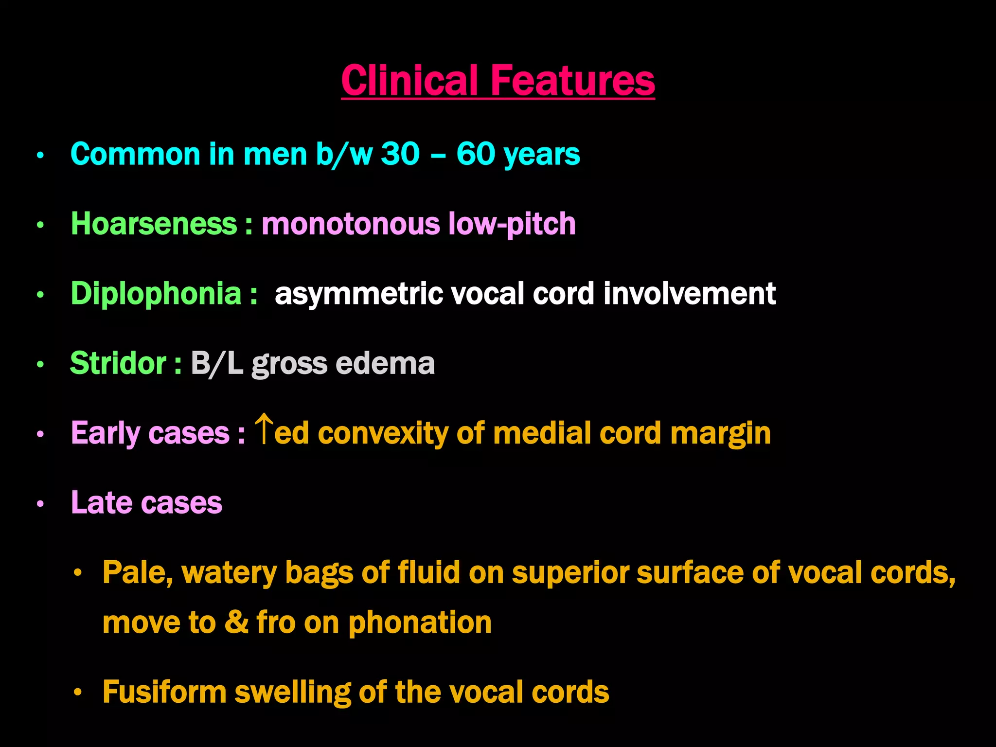 Benign lesions of larynx | PPT