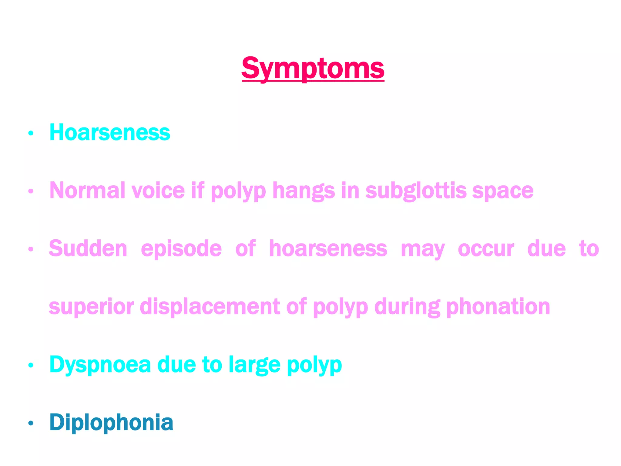 Benign lesions of larynx | PPT