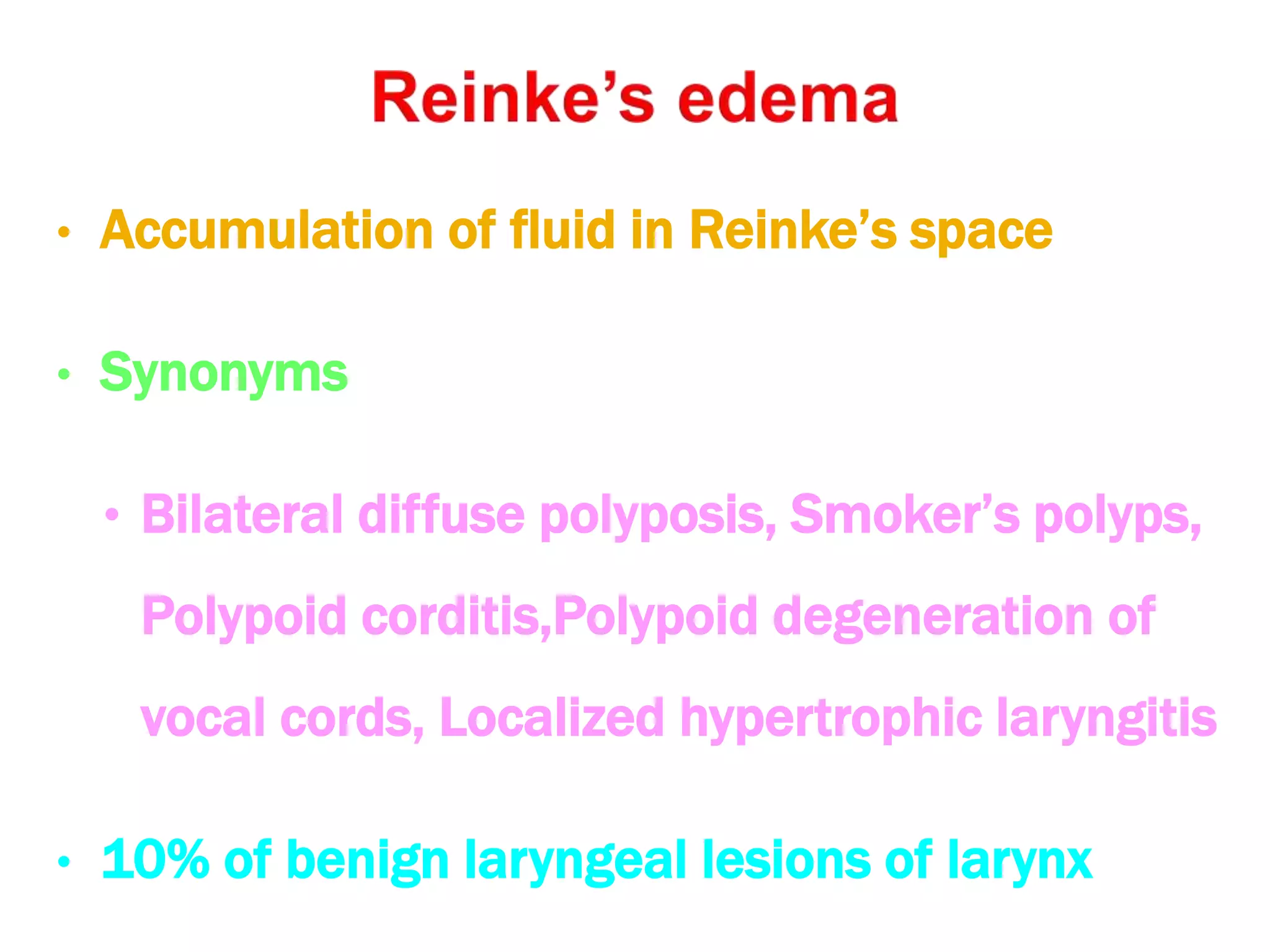 Benign lesions of larynx | PPT