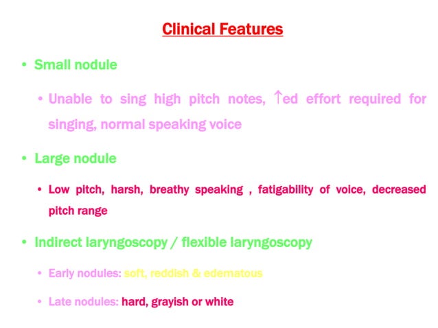 Benign lesions of larynx | PPT | Ear, Nose and Throat Conditions ...