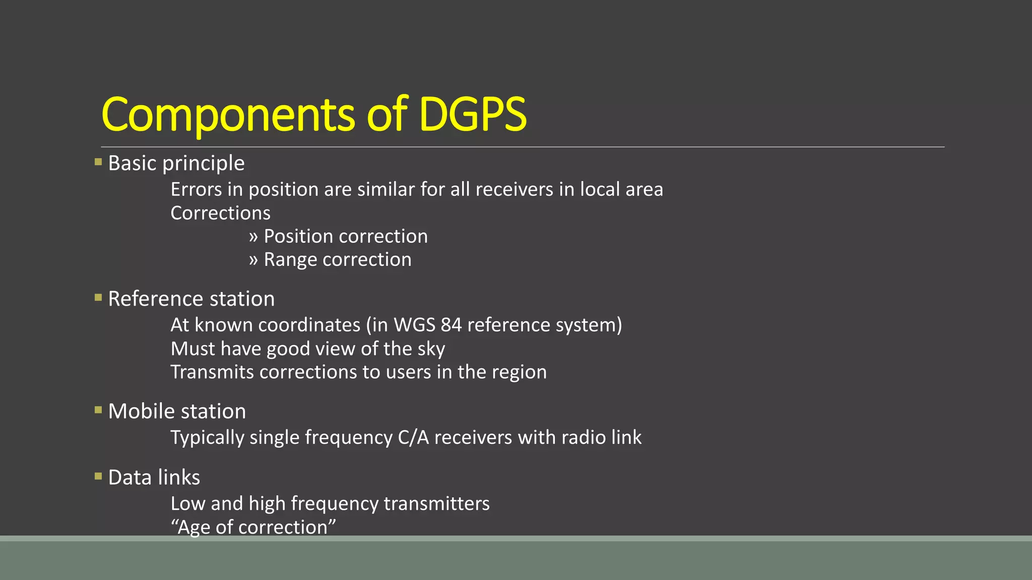 DIFFERENTIAL GPS (DGPS) | PPTX