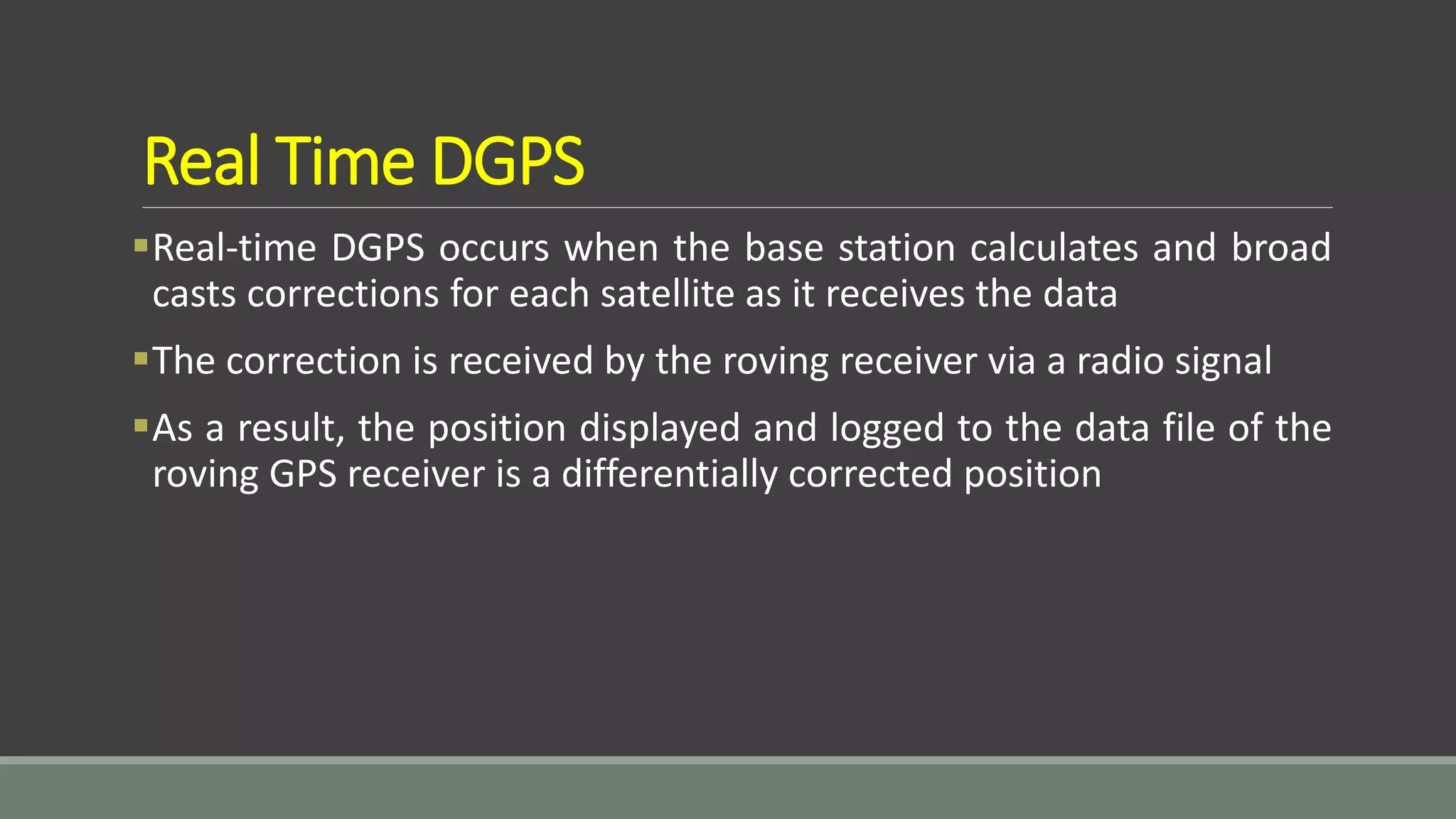 DIFFERENTIAL GPS (DGPS) | PPTX