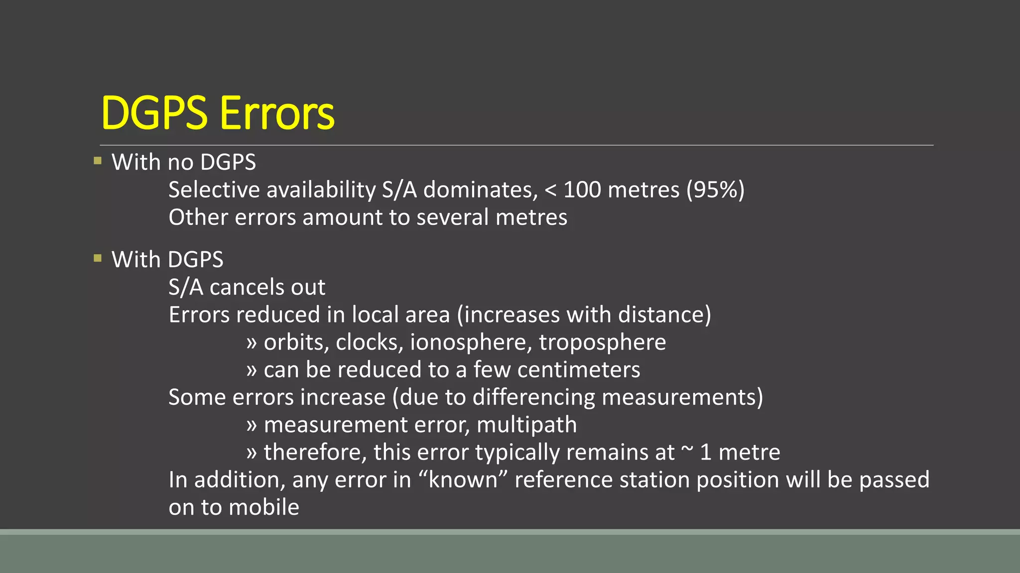 DIFFERENTIAL GPS (DGPS) | PPTX