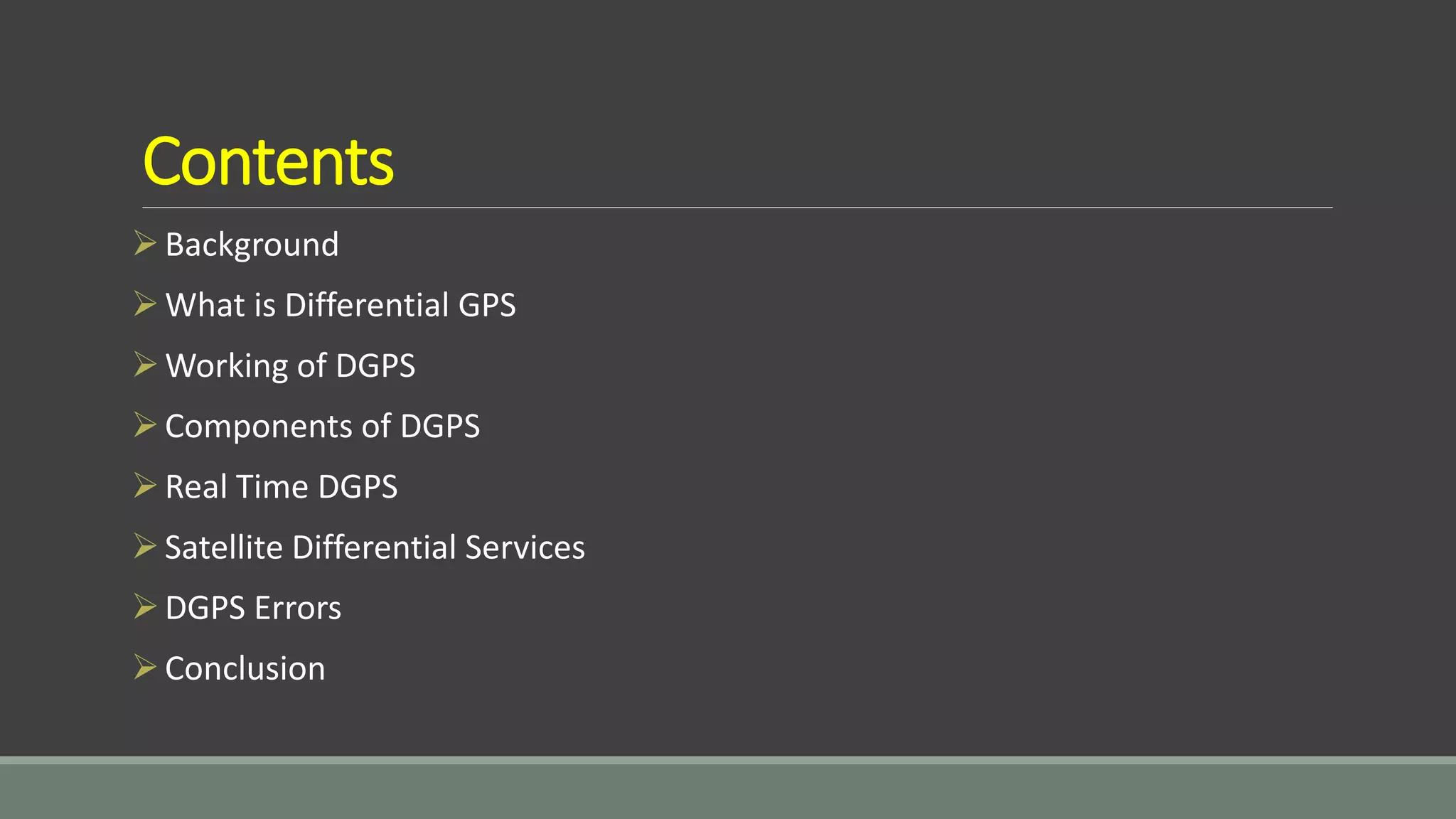 DIFFERENTIAL GPS (DGPS) | PPTX