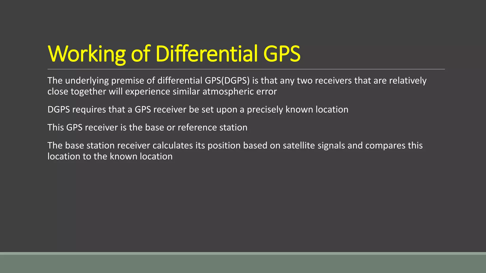 DIFFERENTIAL GPS (DGPS) | PPTX