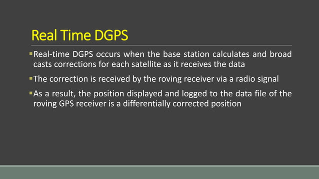 DIFFERENTIAL GPS (DGPS) | PPTX