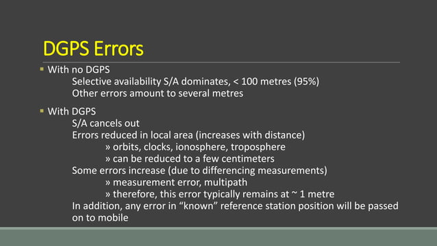DIFFERENTIAL GPS (DGPS) | PPTX