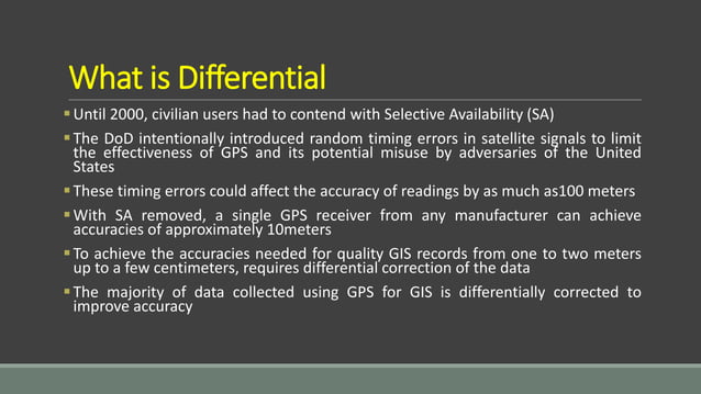 DIFFERENTIAL GPS (DGPS) | PPTX