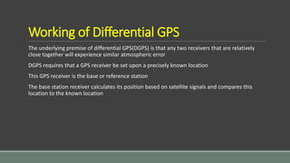 DIFFERENTIAL GPS (DGPS) | PPTX