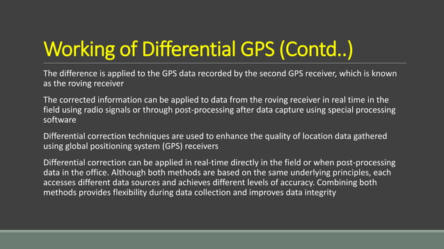 DIFFERENTIAL GPS (DGPS) | PPTX