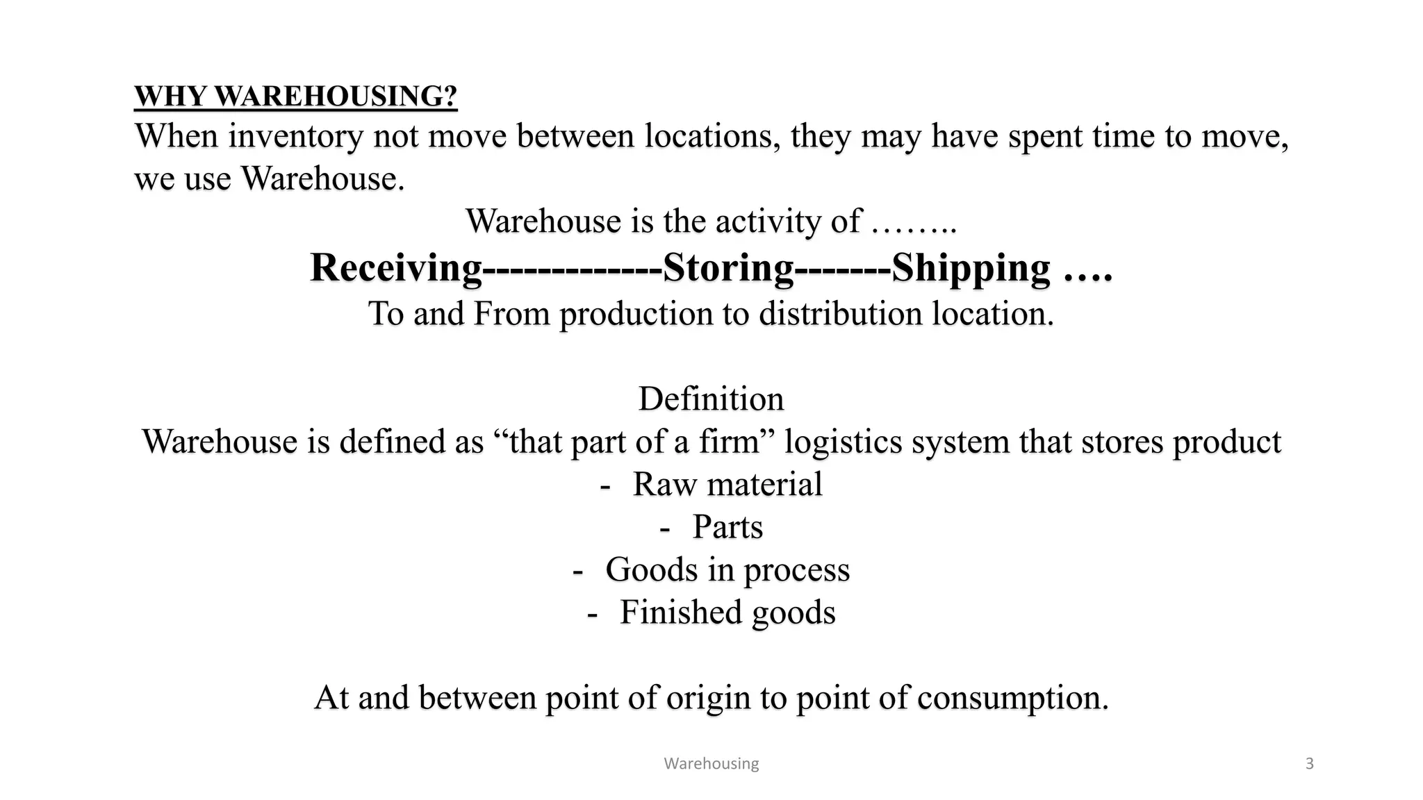 Warehousing | PPT