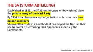 HISTORY IGCSE CONTENT - 20TH CENTURY OPTION - DEPTH STUDY GERMANY ...