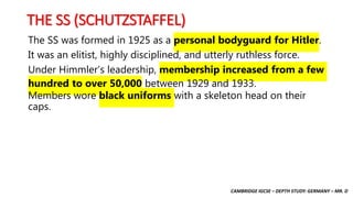 HISTORY IGCSE CONTENT - 20TH CENTURY OPTION - DEPTH STUDY GERMANY ...