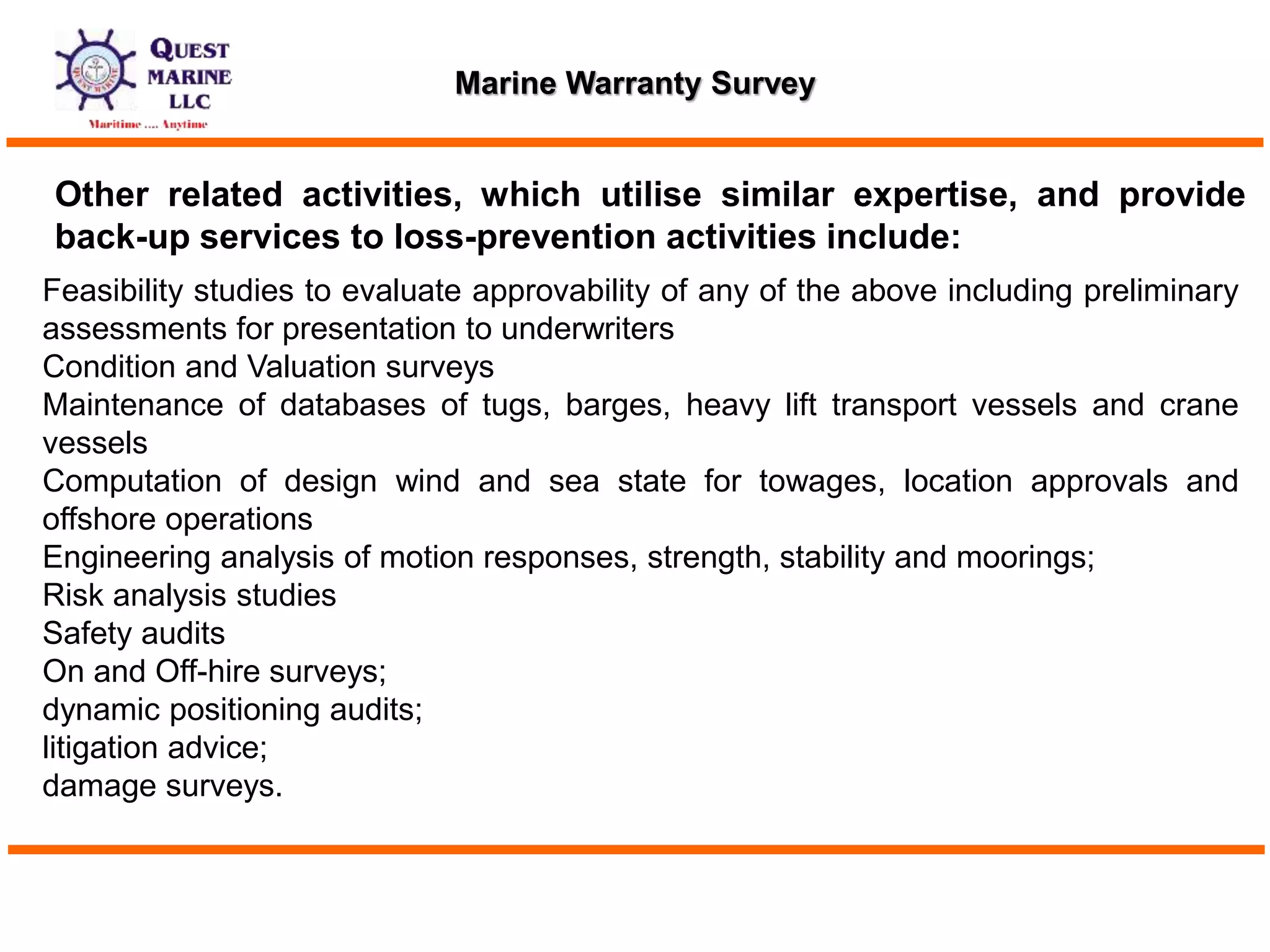Marine Warranty Survey | PPTX