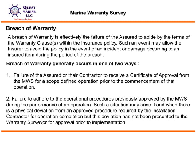 Marine Warranty Survey | PPTX