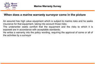 Marine Warranty Survey | PPTX