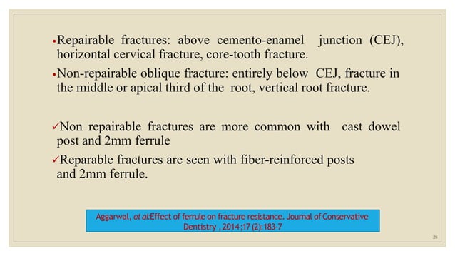 Ferrule effect | PPSX | Dental Health | Diseases and Conditions