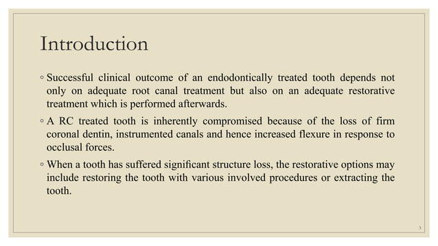 Ferrule effect | PPSX | Dental Health | Diseases and Conditions