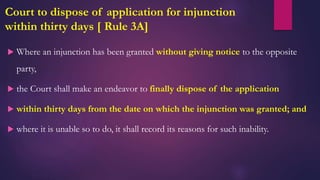 O. XXXIX Temporary injunctions and interlocutory orders of CPC,1908 | PPTX