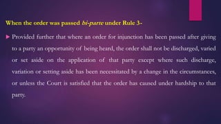 O. XXXIX Temporary injunctions and interlocutory orders of CPC,1908 | PPTX