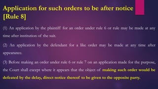 O. XXXIX Temporary injunctions and interlocutory orders of CPC,1908 | PPTX