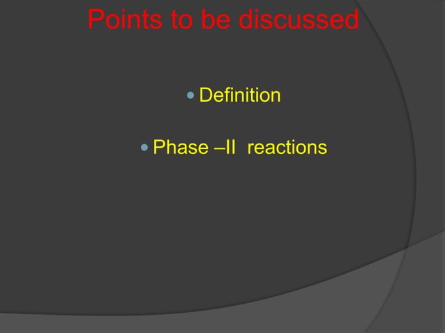 Drug metabolism Phase II reaction | PPTX | Chemistry | Science