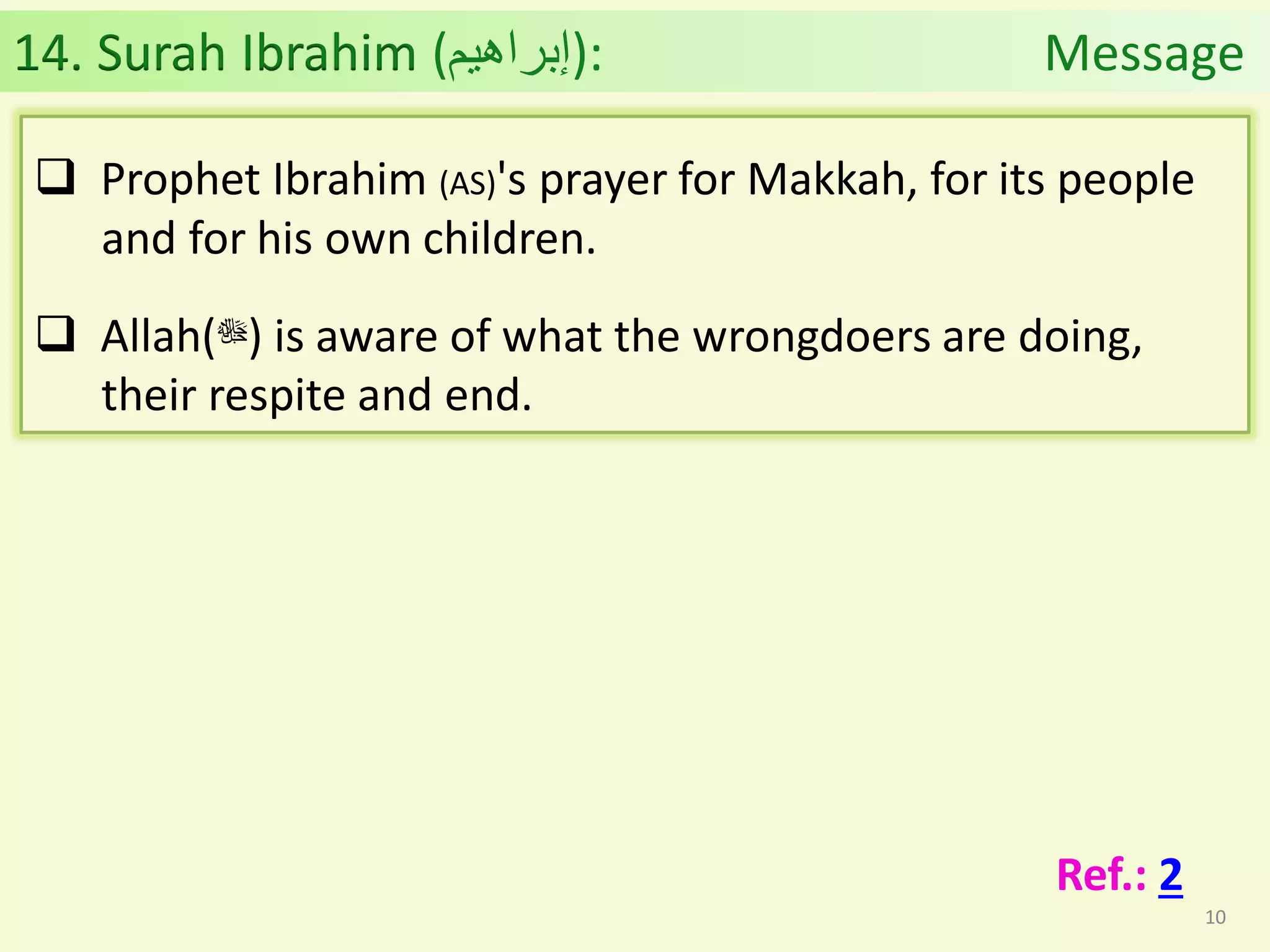 Al Quran (Chapter 14): Surah Ibrahim [Prophet Abraham (as)] | PDF ...