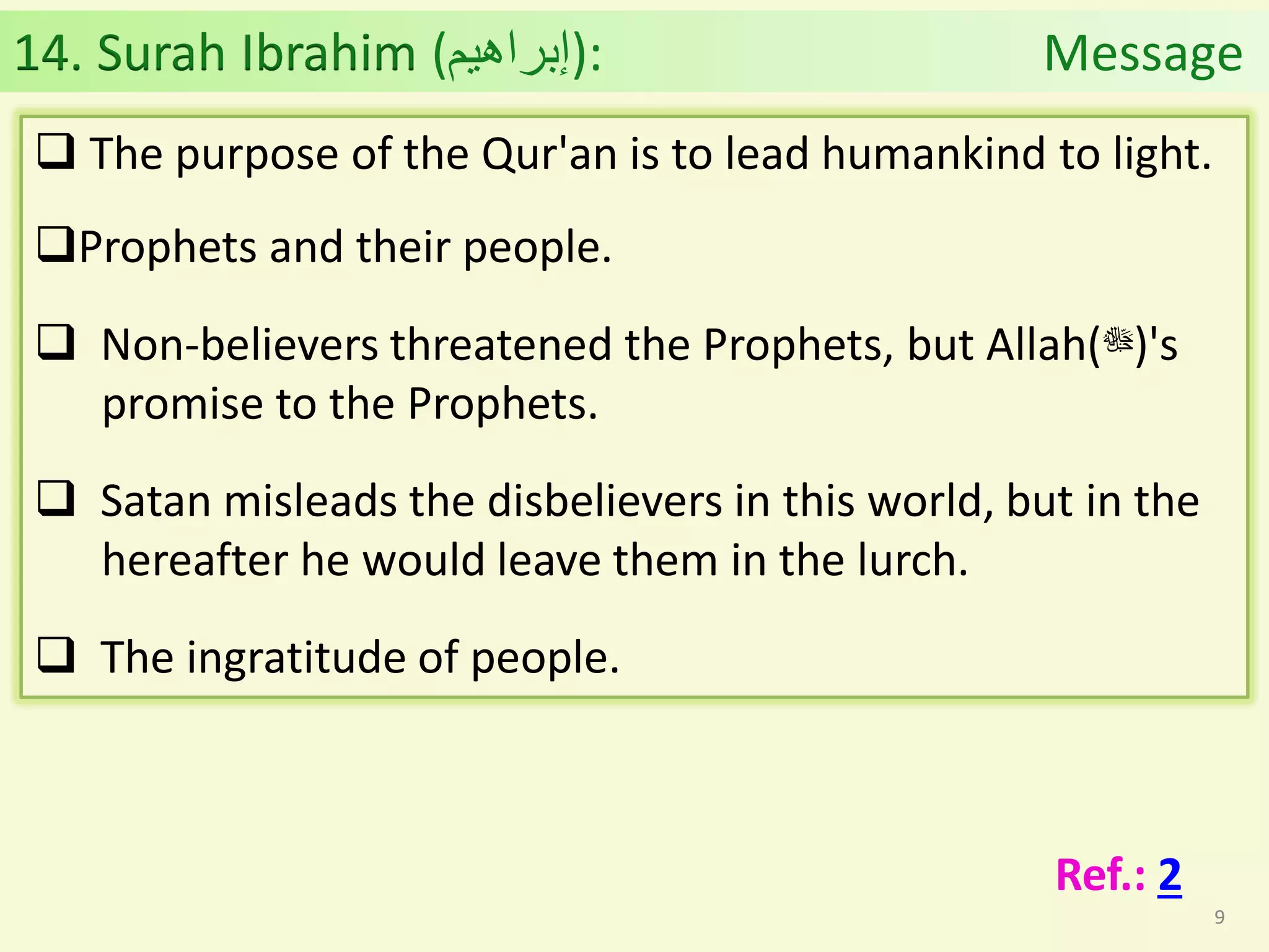 Al Quran (Chapter 14): Surah Ibrahim [Prophet Abraham (as)] | PDF ...