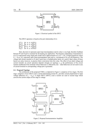A New Proposal for OFCC-based Instrumentation Amplifier | PDF