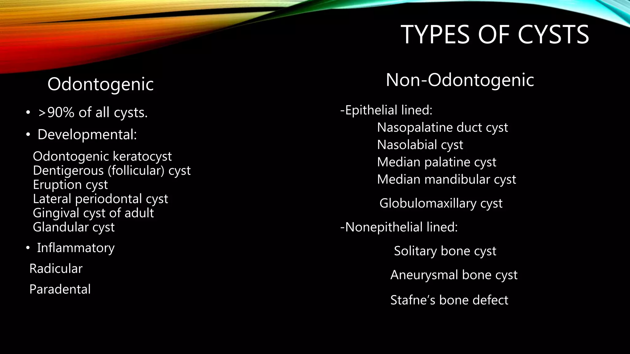 Management of Cysts | PPTX | Dental Health | Diseases and Conditions