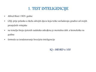 mjerenje inteligencije | PPTX