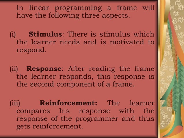 Methods of teaching - Programmed learning | PPSX | Programming Languages | Computing