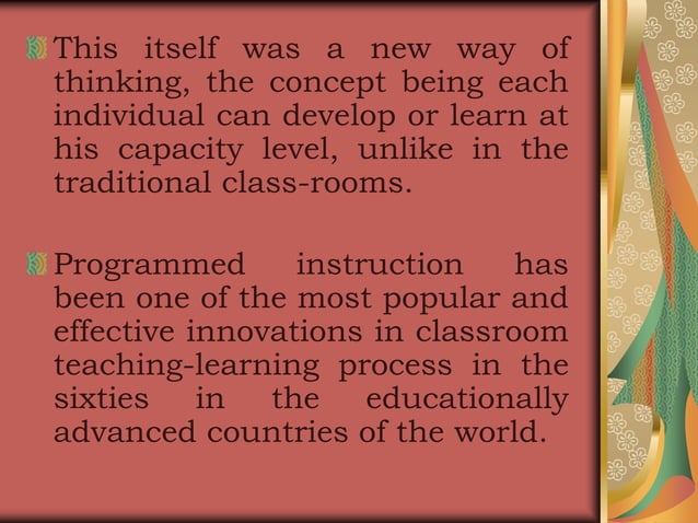 Methods of teaching - Programmed learning | PPSX | Programming ...