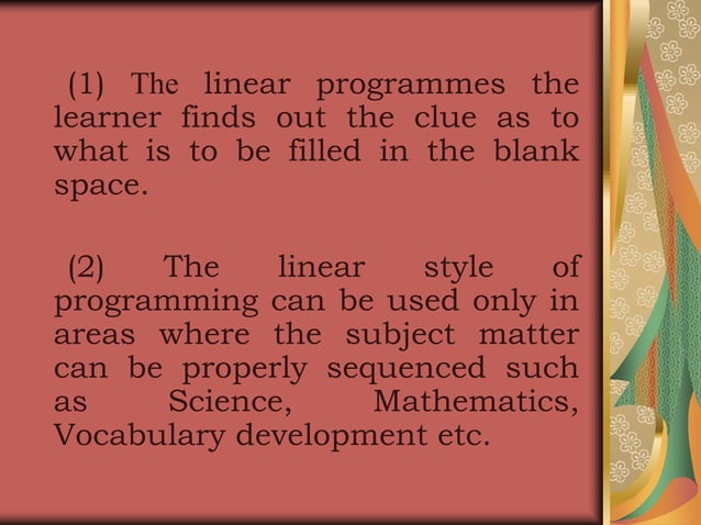 Methods of teaching - Programmed learning | PPSX | Programming Languages | Computing
