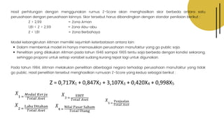 Memprediksi kebangkrutan | PDF