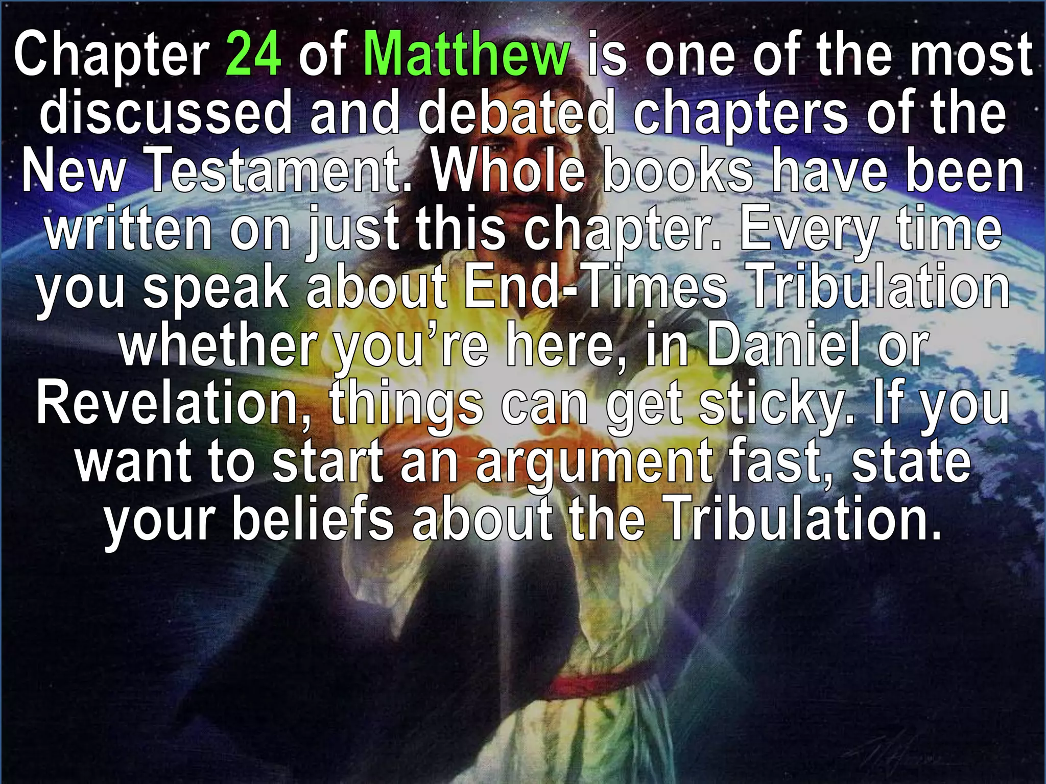 What Jesus said about End-Time Tribulation | PPTX