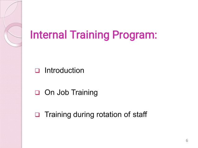 Education and training program in the hospital | PPTX