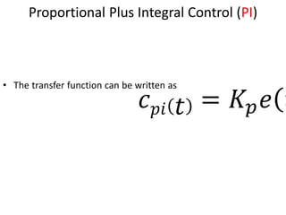 PID controller, P, I and D control Comparison PI, PD and PID Controller ...