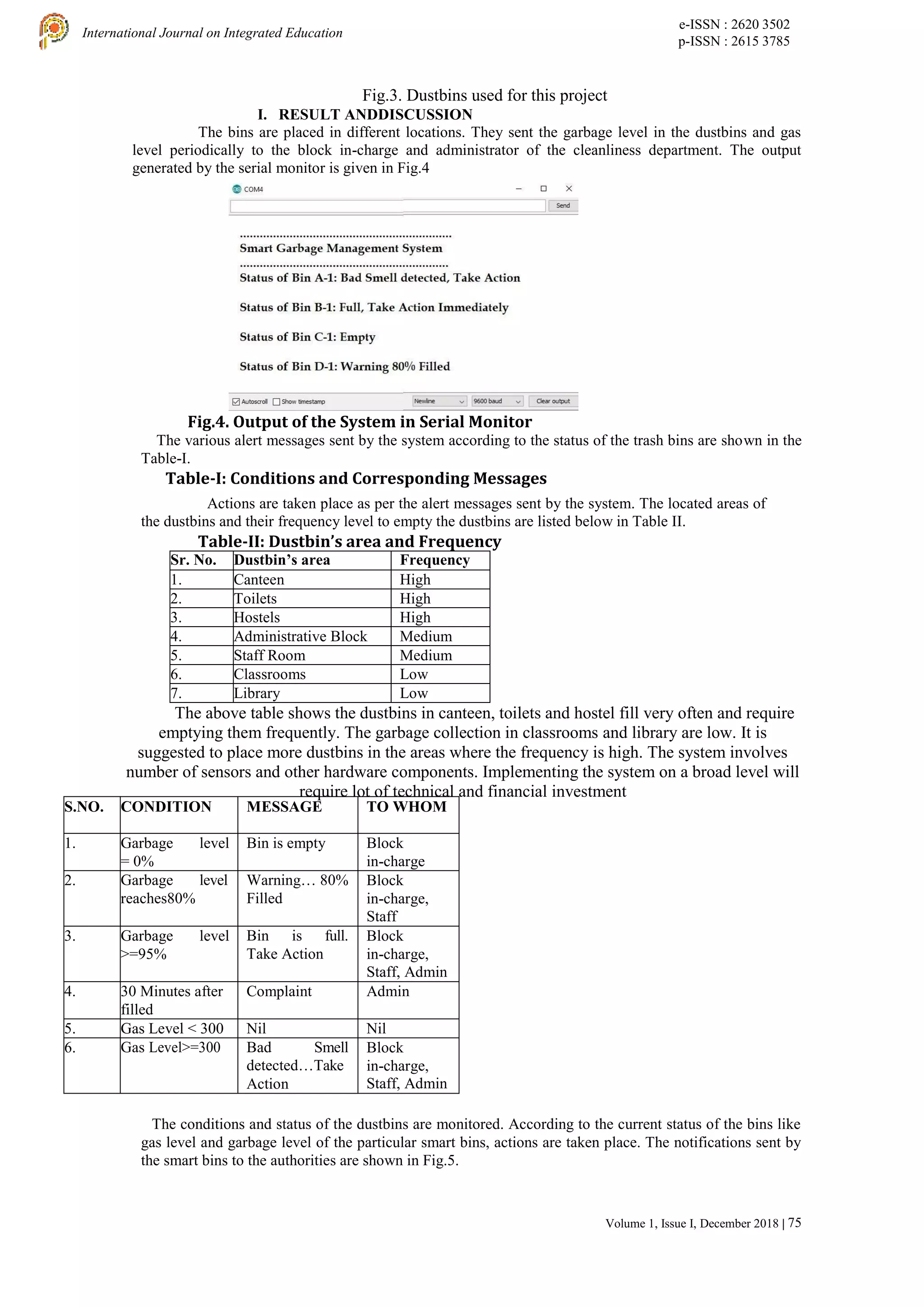Smart Garbage Monitoring System | PDF