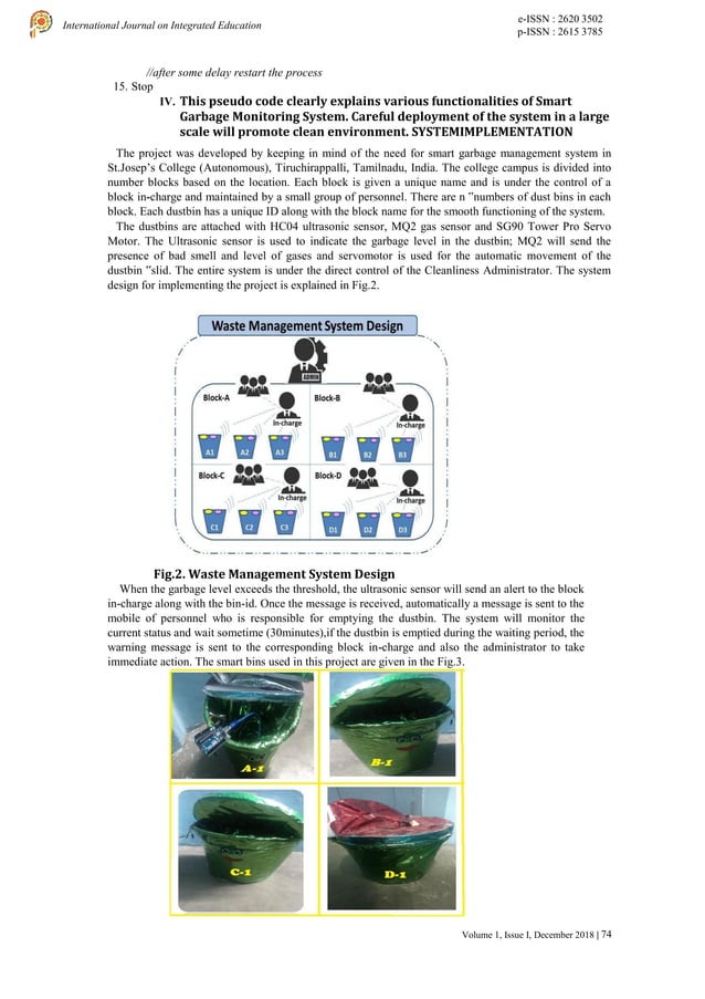 Smart Garbage Monitoring System | PDF Smart Garbage Monitoring System | PDF