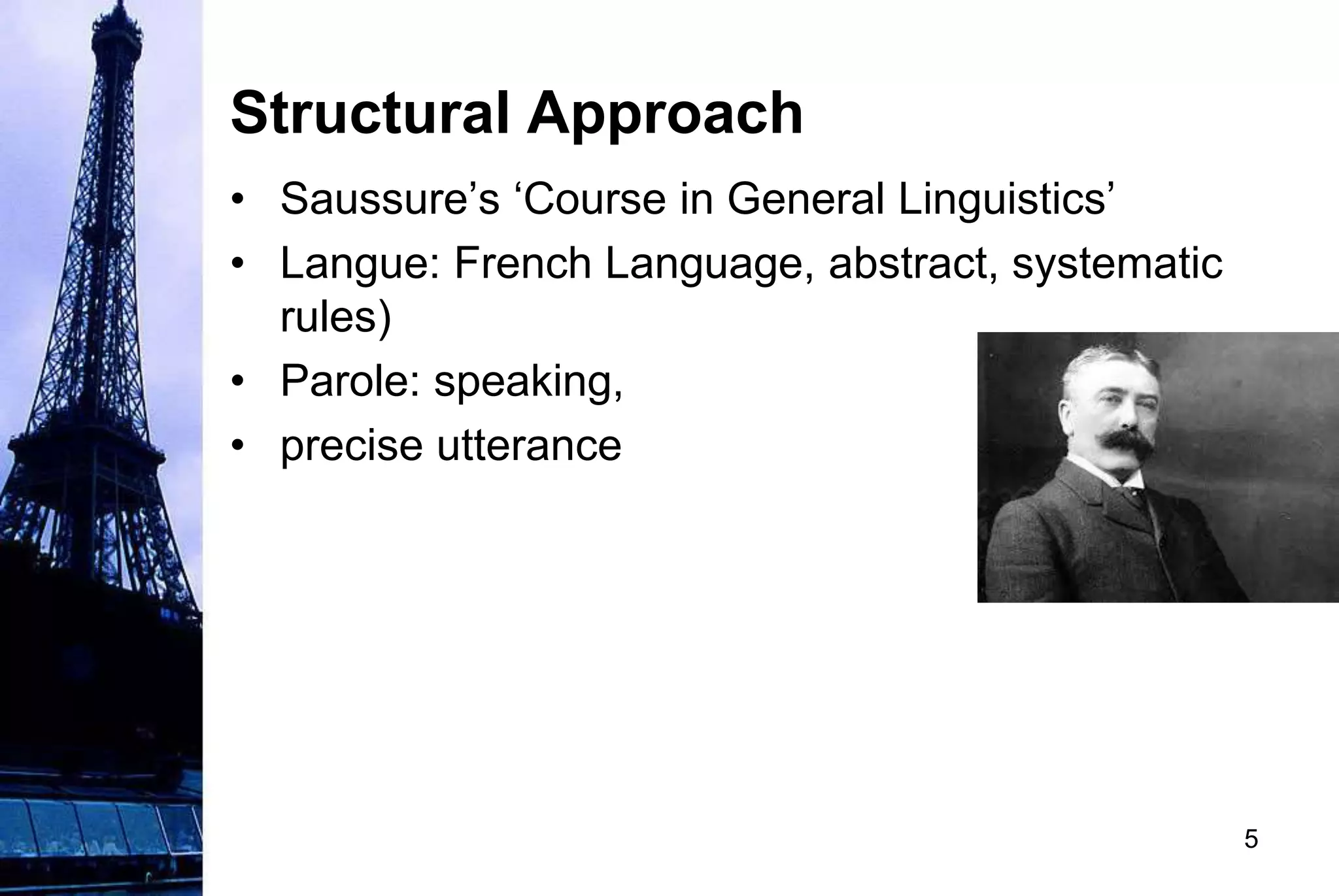 14. intro to lang. approaches to ling | PPT