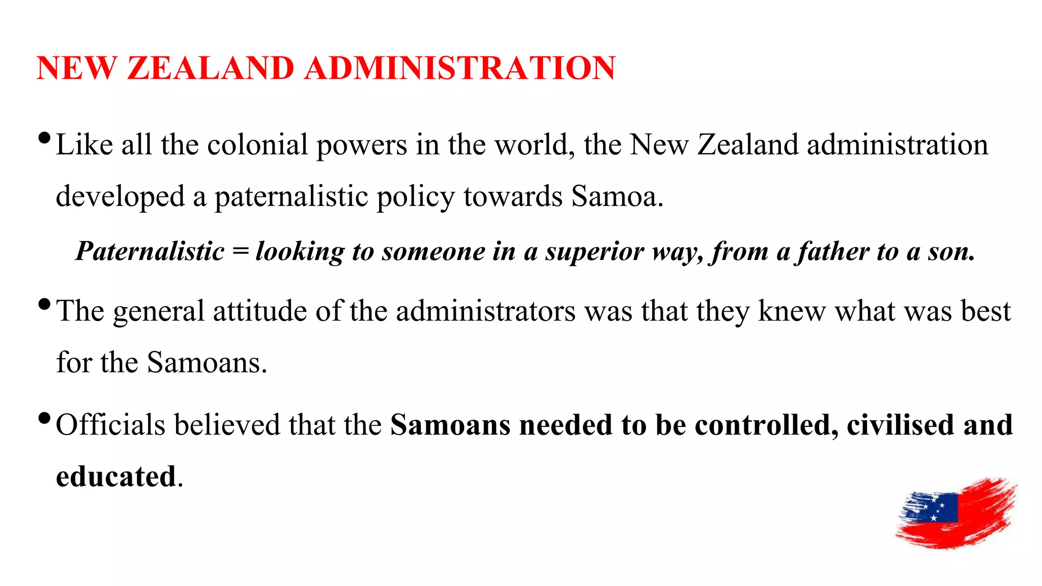 THE SAMOAN MAU MOVEMENT: SEEDS OF DISCONTENT - NEW ZEALAND ...