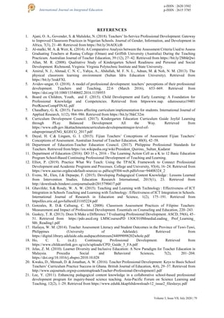 Competencies and professional development needs of kindergarten teachers | PDF